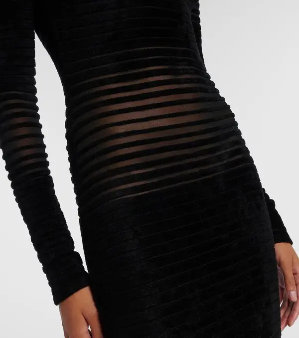 MUGLER Transparent Zipper Dress Skirt
