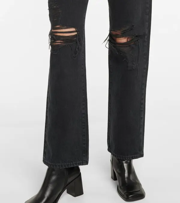 SLVRLAKE Wide-leg Ripped Jeans