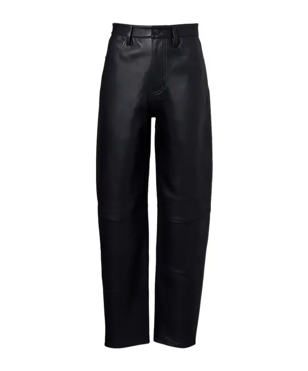 FRAME Belt Loop Casual Pants - Black