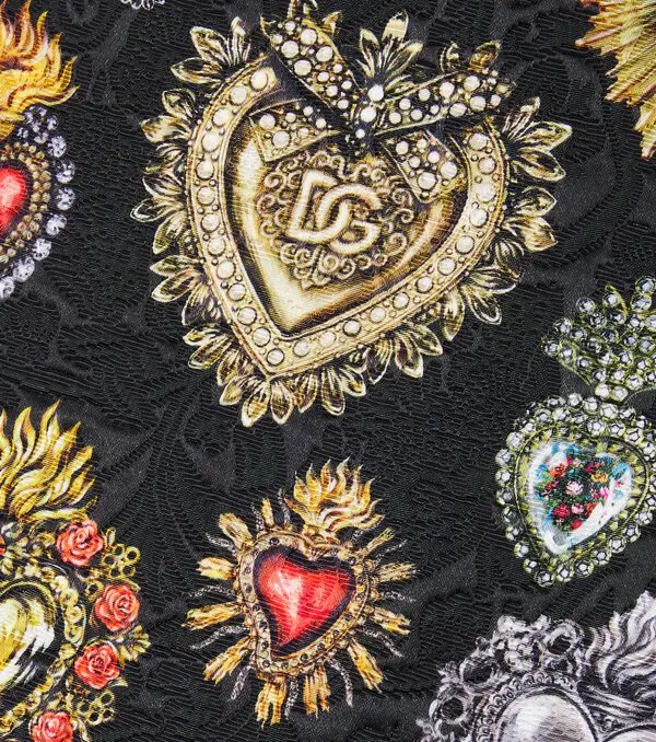 Dolce & Gabbana Printed Brocade Dress