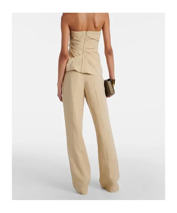 Tove Izel Strapless Linen Top