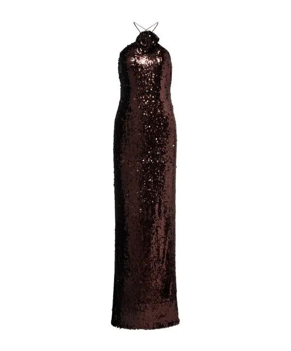 Magda Butrym Floral-applique Sequined Gown