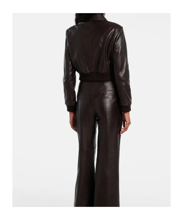 Dorothee Schumacher Lapel Long-sleeved Leather Jacket