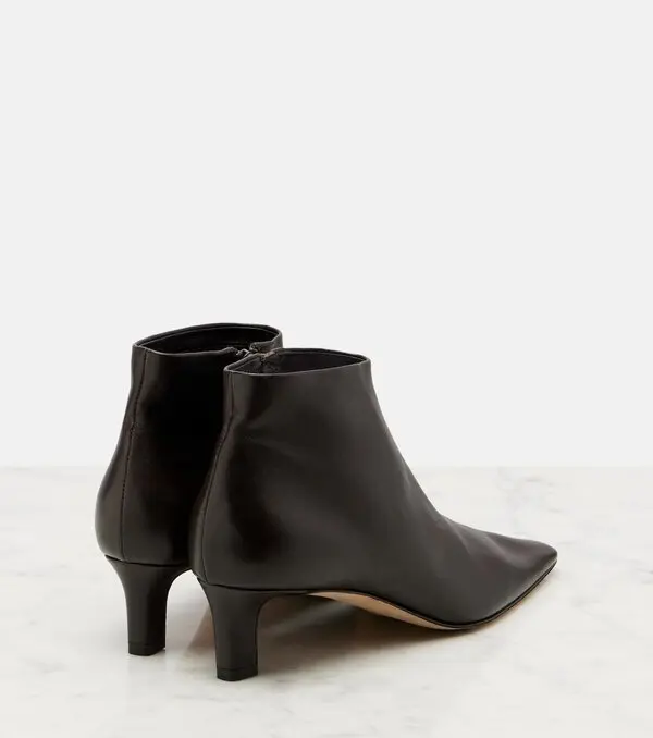 THE ROW Carla 45 Leather Ankle Boots