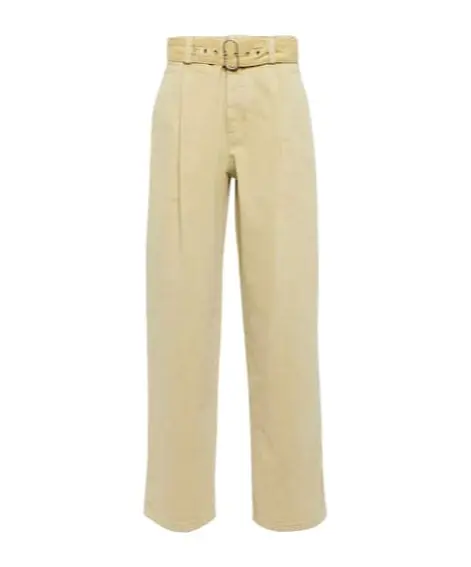 JIL SANDER Cotton High-rise Wide-leg Pants