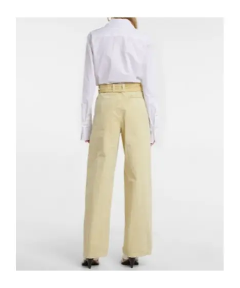 JIL SANDER Cotton High-rise Wide-leg Pants