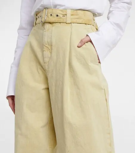 JIL SANDER Cotton High-rise Wide-leg Pants