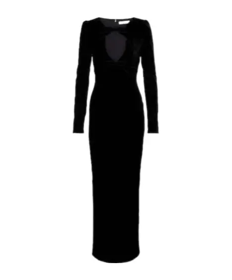 Alessandra Rich Bow-knot Openwork Velvet Dress