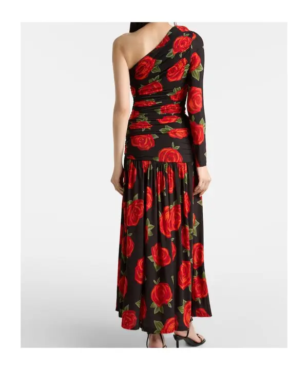 Farm Rio Latin Roses One-shoulder Maxi Dress
