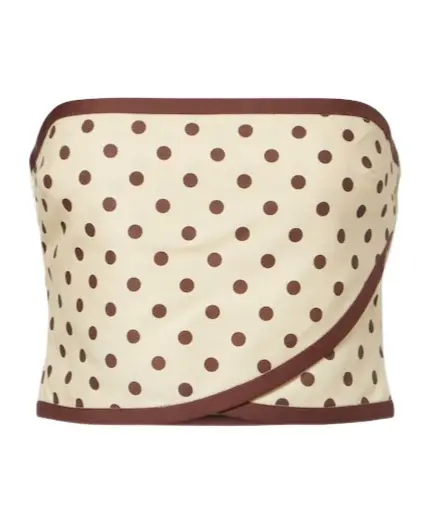 Posse Bowie Linen And Cotton Crop Top