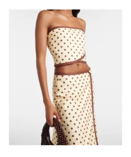 Posse Bowie Linen And Cotton Crop Top