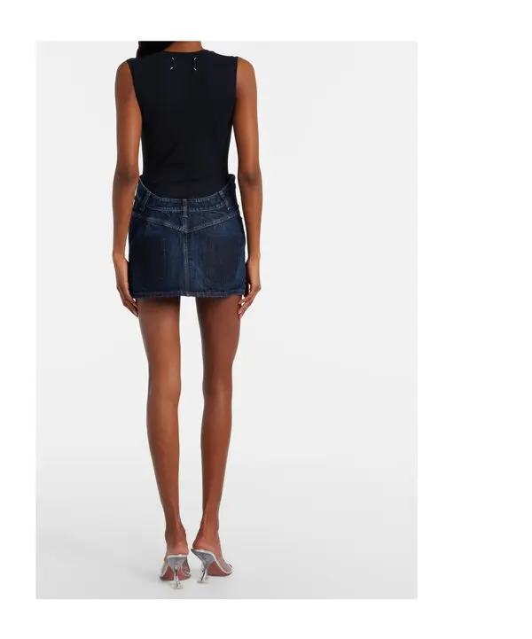 JEAN PAUL GAULTIER Curved Denim Miniskirt