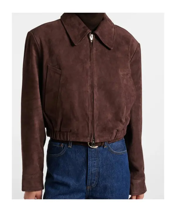 AGOLDE Nahla Leather Zip-up Jacket