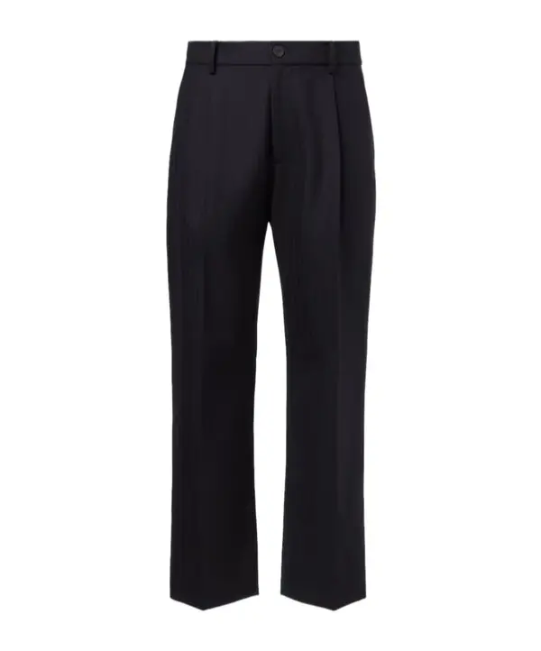 Studio Nicholson X Aaron Levine Selby Wool Straight Pants - Black