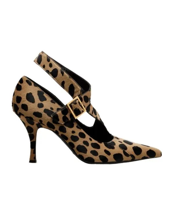 Khaite Sloan 85 Leopard-print Calf Hair Pumps - Black