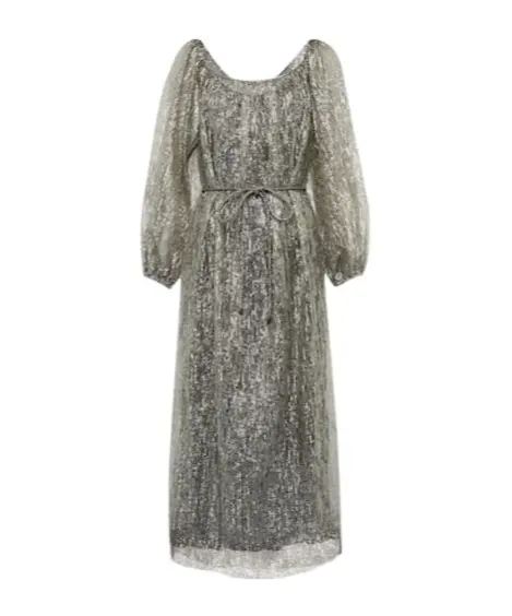 Tory Burch Lamé Midi Dress