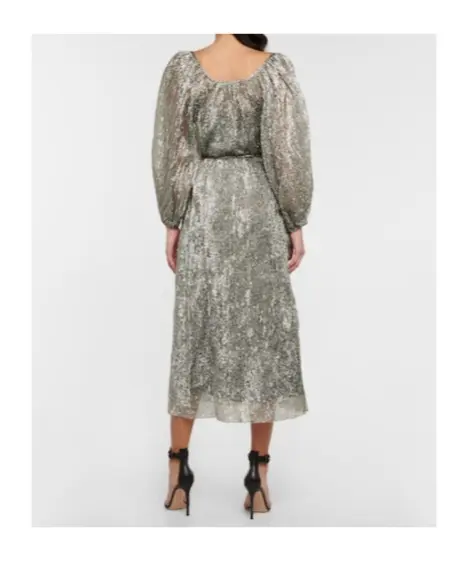 Tory Burch Lamé Midi Dress