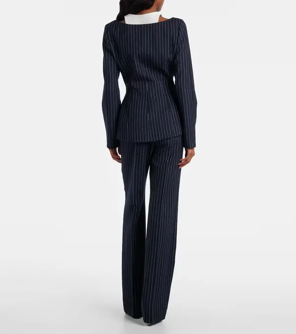 MUGLER Striped Casual Pants