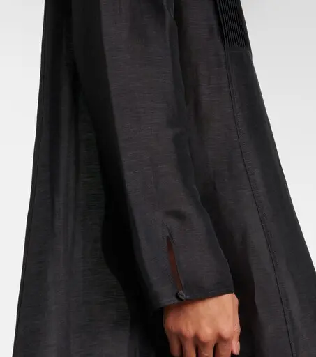 Tory Burch Pleated Linen And Silk Kaftan