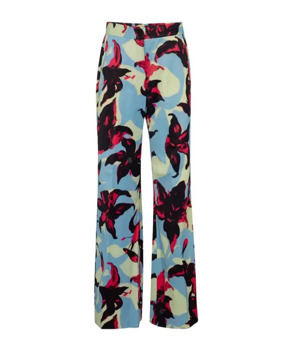 Dries Van Noten Floral Wide-leg Casual Pants - Multicolor