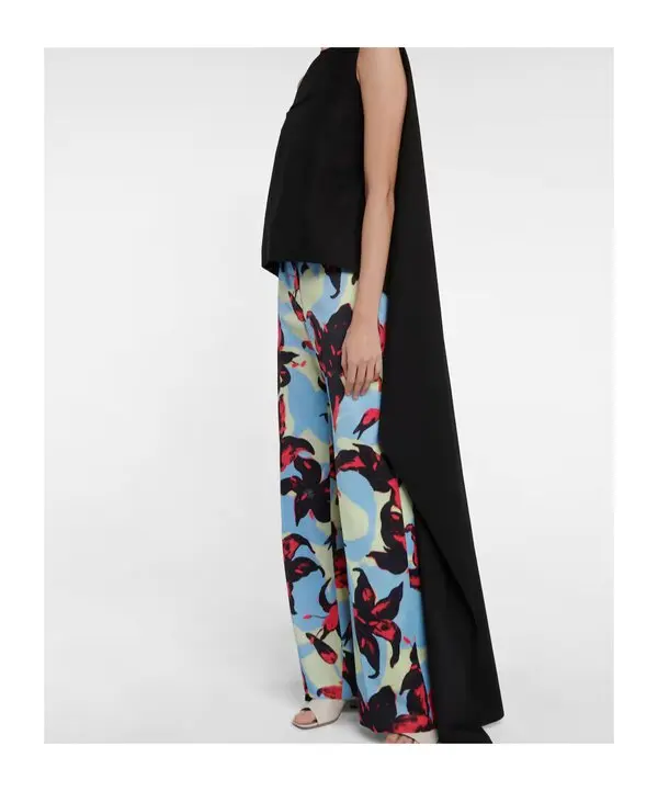 Dries Van Noten Floral Wide-leg Casual Pants