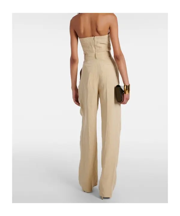 Tove Gabrielle High-rise Linen Wide-leg Pants