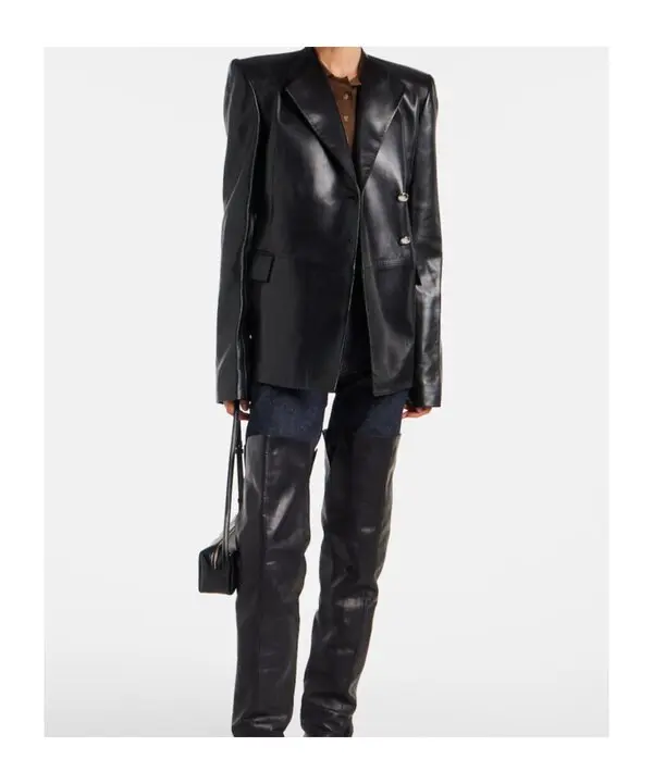 Khaite Elona Leather Jacket