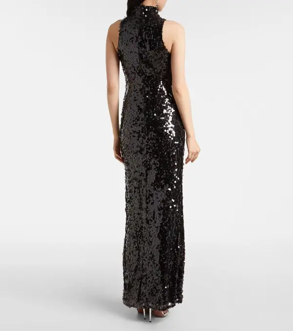Christopher Esber Sleeveless Sequined Maxi Dress With Halterneck