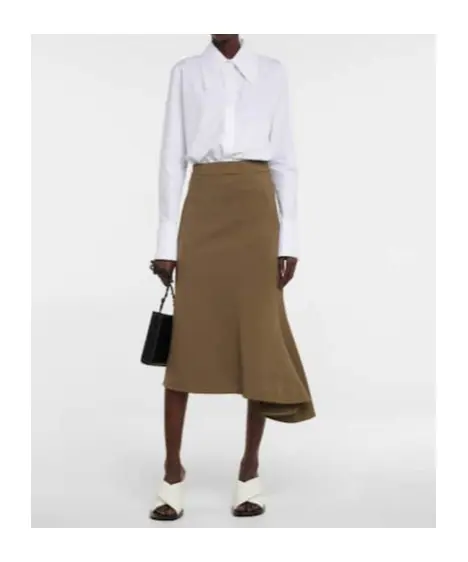 JIL SANDER Crêpe Midi Skirt
