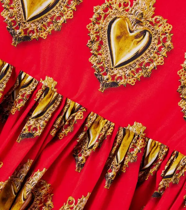Dolce & Gabbana Printed Cotton Poplin Dress