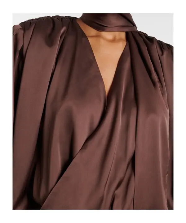 ROTATE BY BIRGER CHRISTENSEN Ruched Crepe De Chine Minidress