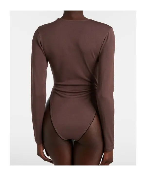 JACQUES WEI Lace-trimmed Bodysuit