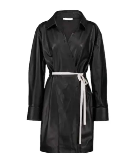 Acne Studios Leather Wrap Minidress