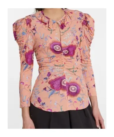 Isabel Marant Étoile Floral Velvet Top