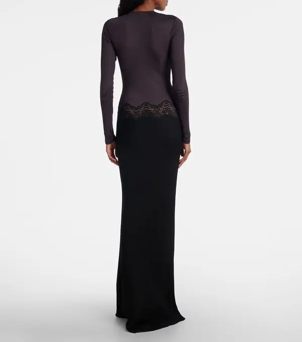 Christopher Esber Long Sleeve Cut Out Maxi Dress