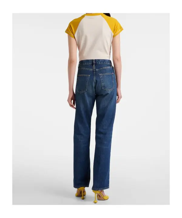 FRAME High-rise Straight Jeans