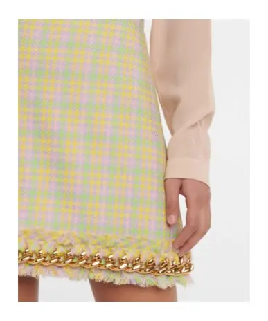 Versace Embellished Cotton-blend Miniskirt