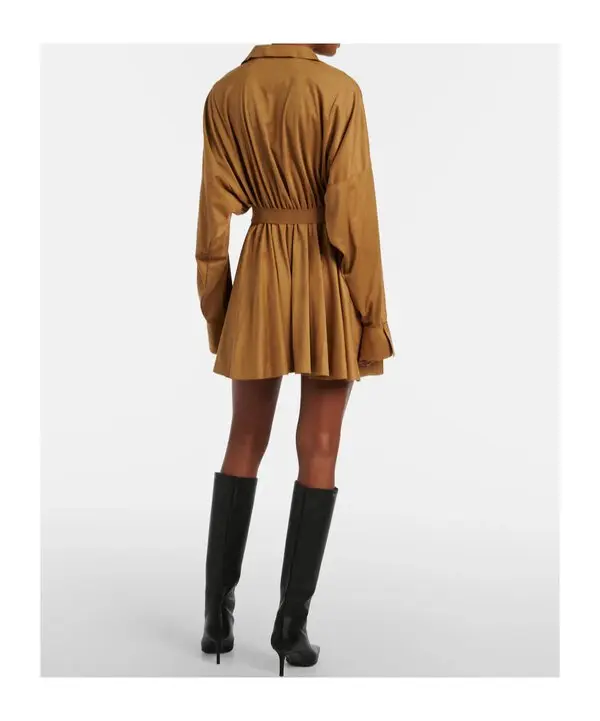 Norma Kamali Belted Shirt Dress
