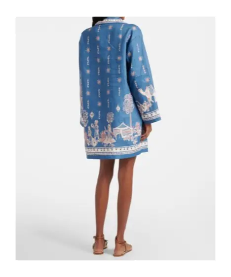ALEMAIS Acacia Printed Linen Minidress