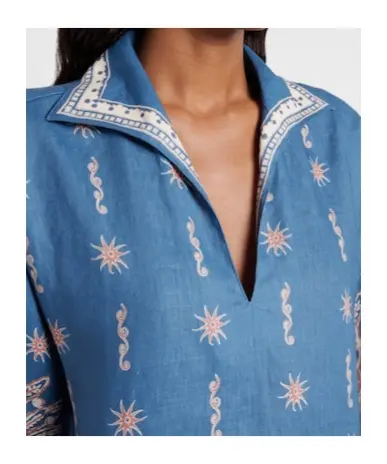ALEMAIS Acacia Printed Linen Minidress
