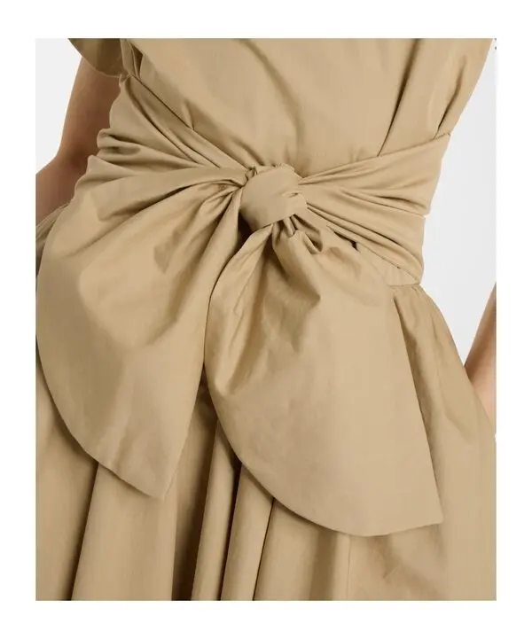 PATOU Gathered Cotton Midi Dress - No