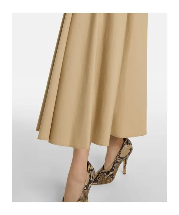 PATOU Gathered Cotton Midi Dress - No