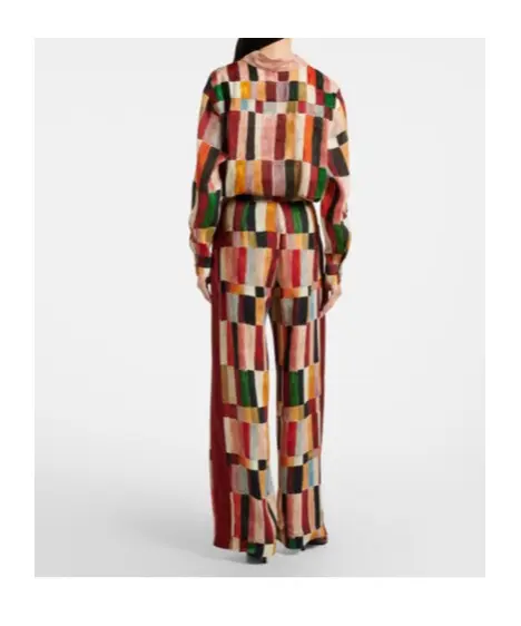 ALEMAIS Printed Linen And Silk Palazzo Pants