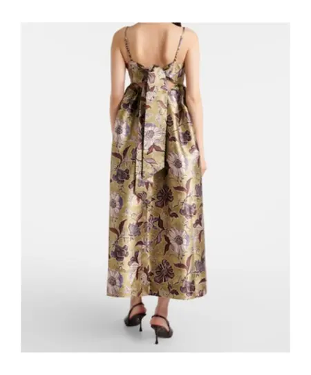 ALEMAIS Citron Floral Midi Dress