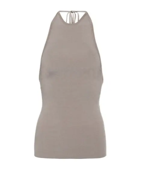 PETER DO Halterneck Tank Top - Gray