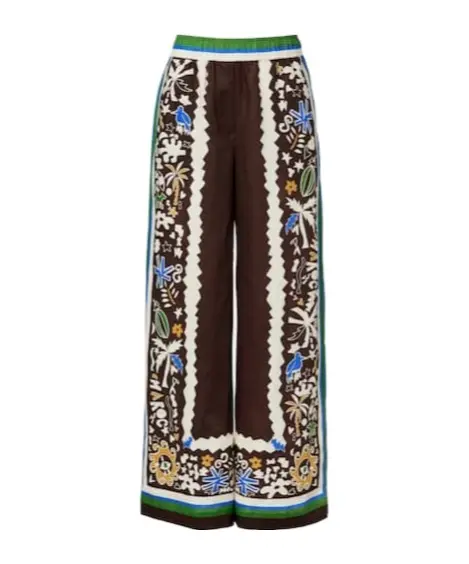 ALEMAIS Maroc Cotton Wide-leg Pants - Black