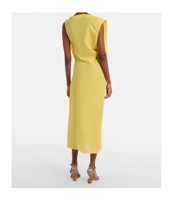 Jacquemus Drap Cotton-blend Poplin Midi Dress