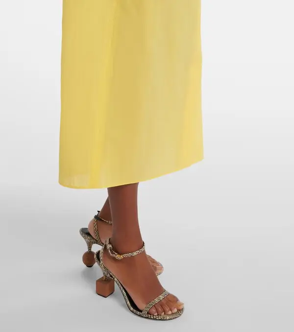 Jacquemus Drap Cotton-blend Poplin Midi Dress