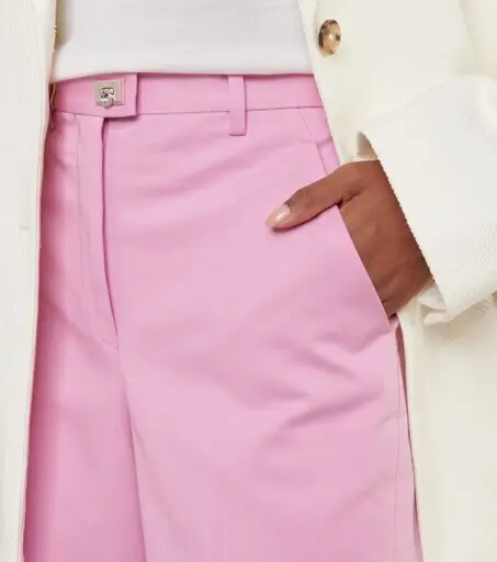 FERRAGAMO Cotton Mid-rise Slim Pants
