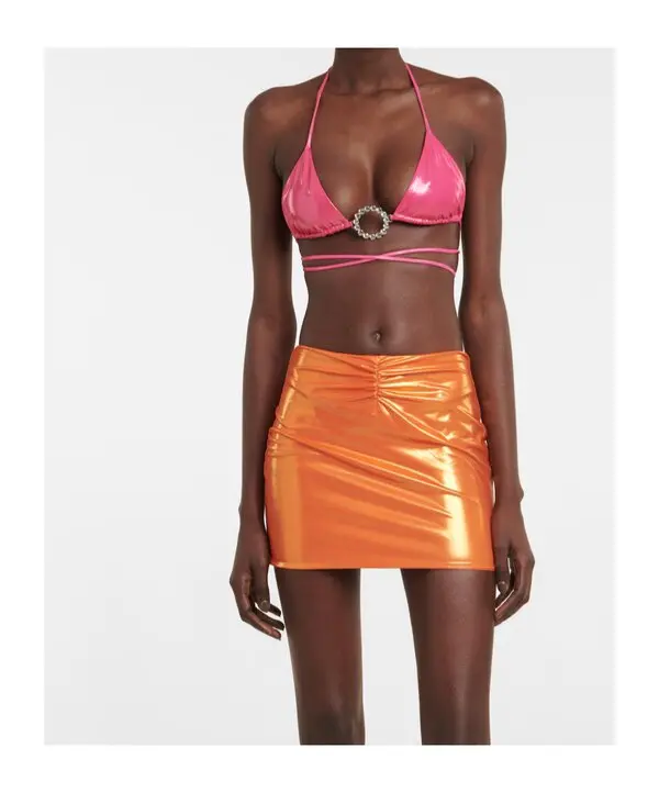 Alessandra Rich Metallic Mini Skirt